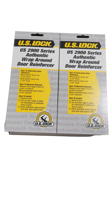 2-Pack US Lock 2900 SER WRAP AROUND CYLINDRICAL 4" X 9" 2-3/8" BS BRASS ...