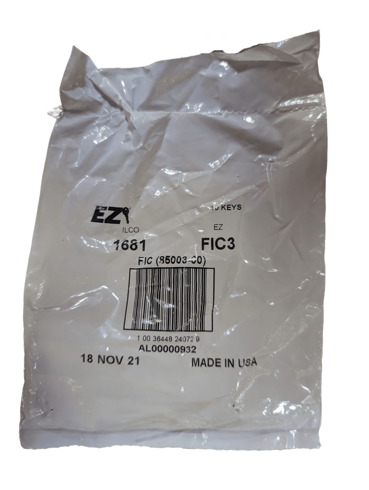 20-PACK ILCO 1681 FIC3 Trailer RV Key Blanks Uncut EZ AL00000932 ...