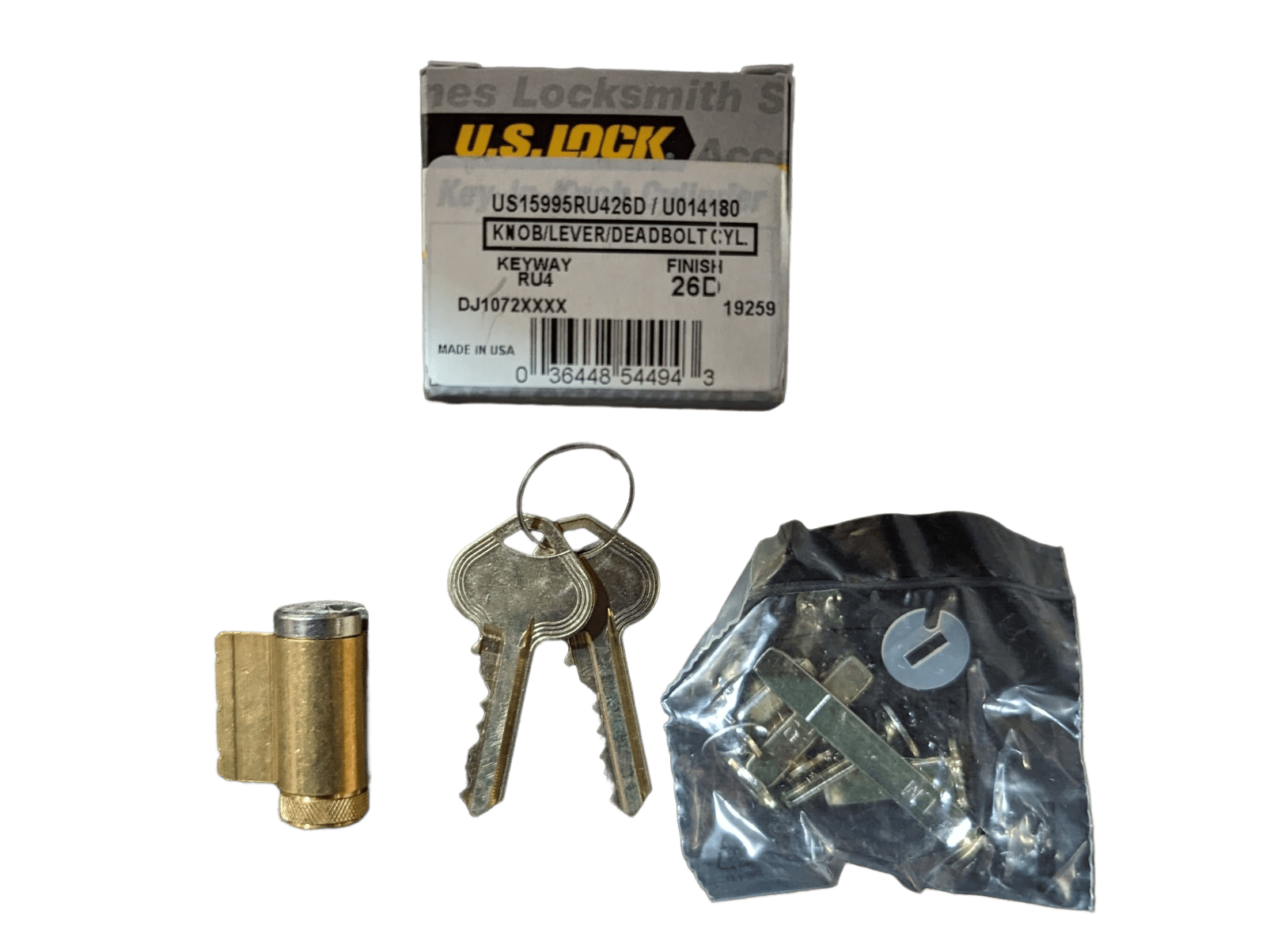 5-PACK US Lock Knob | Lever | Deadbolt Cylinder RU4 Keyway ...