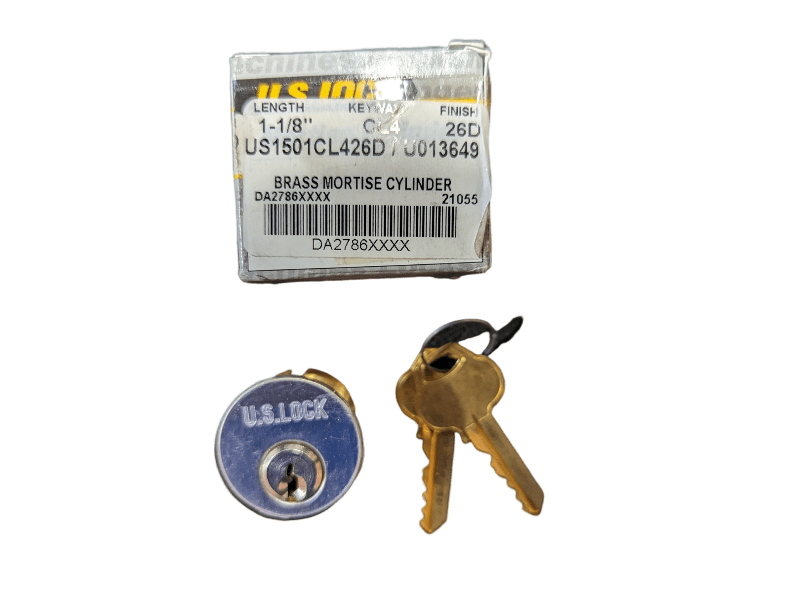 5-PACK US Lock 1-1/8" Brass Mortise Cylinder CL4 Keyway US1501CL426D ...