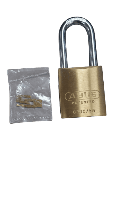 6-PACK ABUS 83IC/45HB50 Brass Padlock 1-3/4in Wide SFIC Small Format IC ...