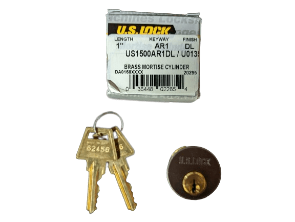3-PACK US Lock 1″ Brass Mortise Cylinder AR1 Keyway US1500AR1DL ...