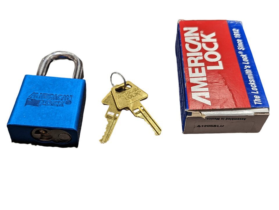3-PACK American Lock 1-3/4" Aluminum Body Blue KD A1205BLU - Garland ...