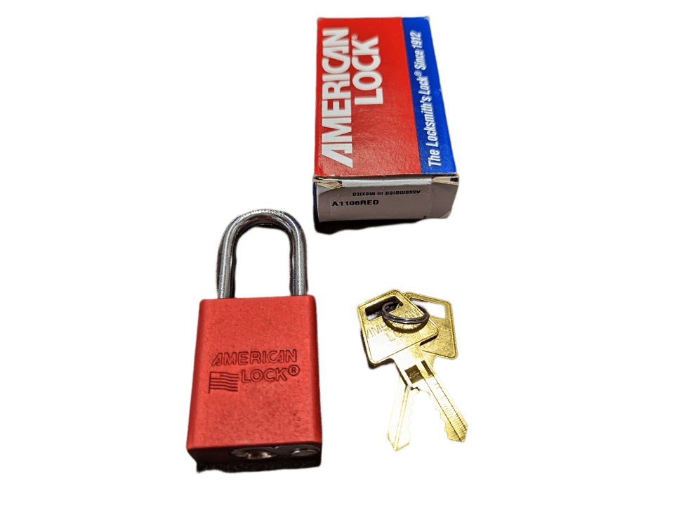 3-PACK American Lock Solid Aluminum Padlock 1-1/2" Wide Red w/ Keys ...