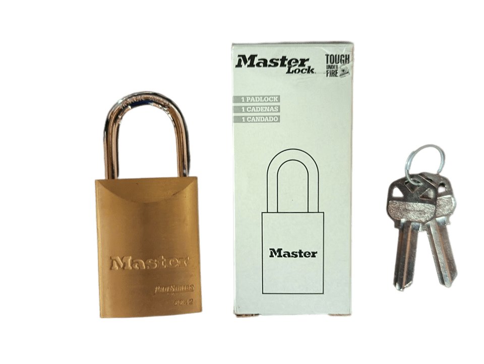2-PACK Master Lock 1-3/4 In. Door Hardware Padlock Body KW1 Uncut Key ...