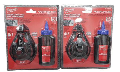 2-PACK Milwaukee 100 ft. Bold Line Chalk Reel Kit with Blue Chalk ...