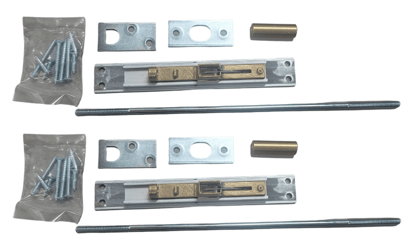 2-PACK US Lock 2400 Series Flush Bolt GOV APPROVED EXTENSION in Dull ...