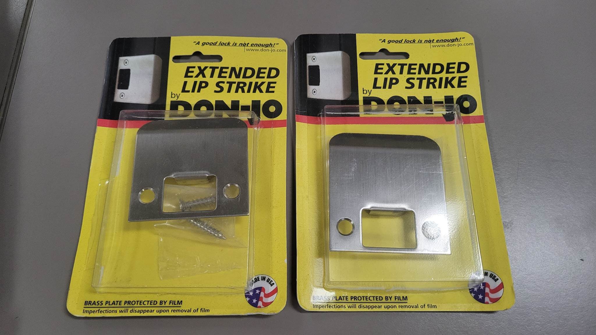 2-PACK Don-Jo EL-102-630 2.25 x 2 in. Stainless Steel Extended Lip Door ...