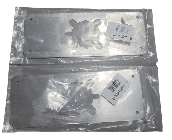 2-PACK Don-JO 3.5 x 9 in. Stainless Steel Scar Plate with 2.12 in. Hole ...