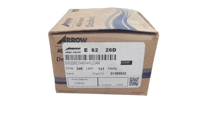 Arrow E62-26D E-Series Deadbolt Double Cylinder in Satin Chromium ...