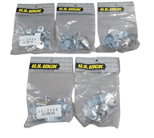 5-PACK US Lock Universal Mailbox Lock Interior/Exterior 5 Cam Chrome ...