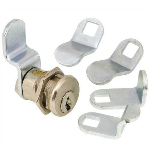 5-PACK US Lock Universal Mailbox Lock Interior/Exterior 5 Cam Chrome ...