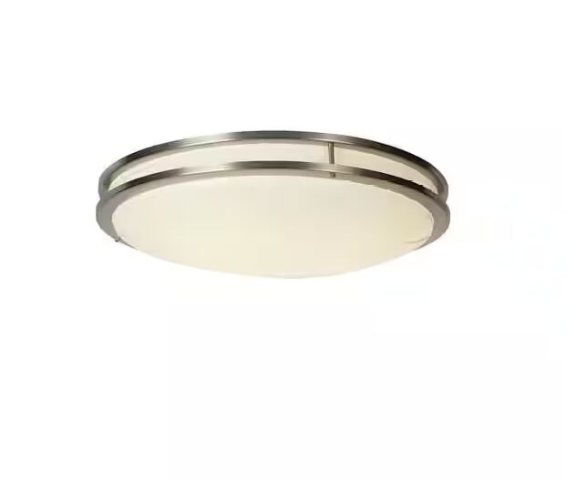 Monument 614017 Fluorescent Flush Mount, Satin Nickel Finish - Garland ...
