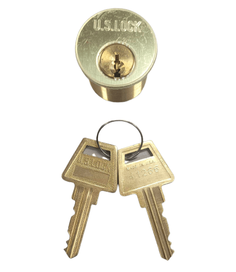 10-PACK US Lock Mortise Cylinder 1-1/8 in. Restricted RX0 Polished ...