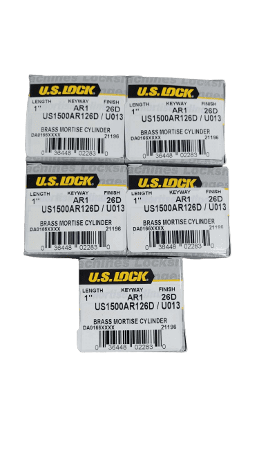 5-PACK US Lock Mortise Cylinder 1″ Adams Rite Cam AR1 KA2 in Chrome ...