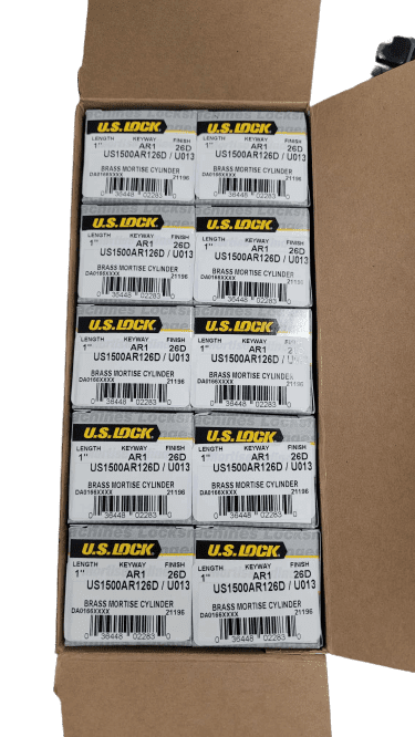 10-PACK US Lock Mortise Cylinder 1″ Adams Rite Cam AR1 KA2 in Chrome ...