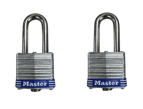 2-PACK MasterLock 3UPLF 1-1/2' Shackle Long Shank Padlock