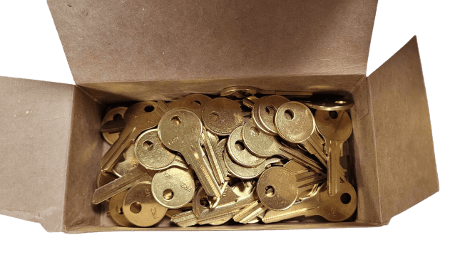 50-PACK Taylor Line FR2-BR Key Blank Brass Finish - Garland Home Center