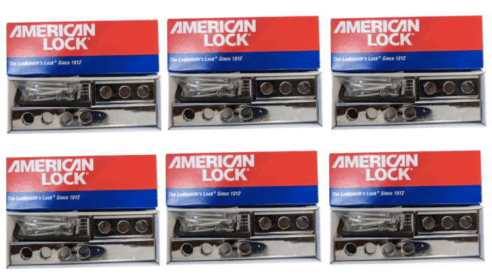 6-PACK American Lock High Security Surface Mount 3/4″ Slide Bolt Lock ...