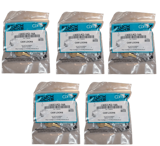 5-PACK Compx Disc Tumbler Keyed Cam Lock - C8053-KD-14A - Garland Home ...