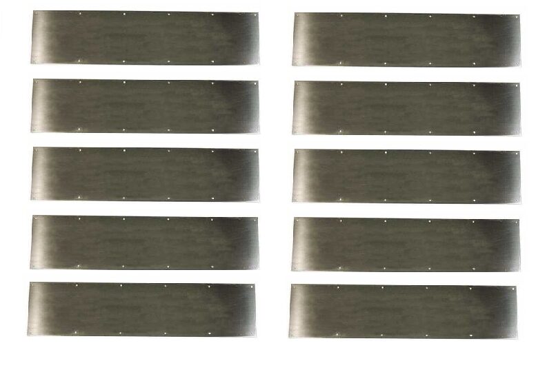 10-PACK US LOCK 2400 Kick Plate 10" X 34" Industrial in Stainless Steel ...