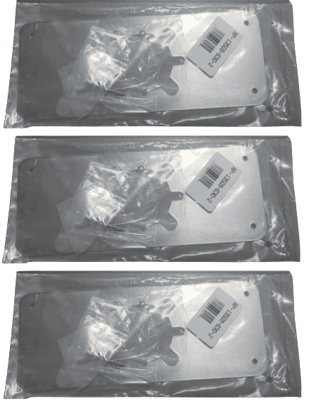 3-PACK Don-JO 3.5 x 9 in. Stainless Steel Scar Plate with 2.12 in. Hole ...