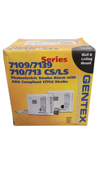Gentex Photoelectric Smoke Alarm w/ Plug-In Cord ADA Strobe & Battery ...