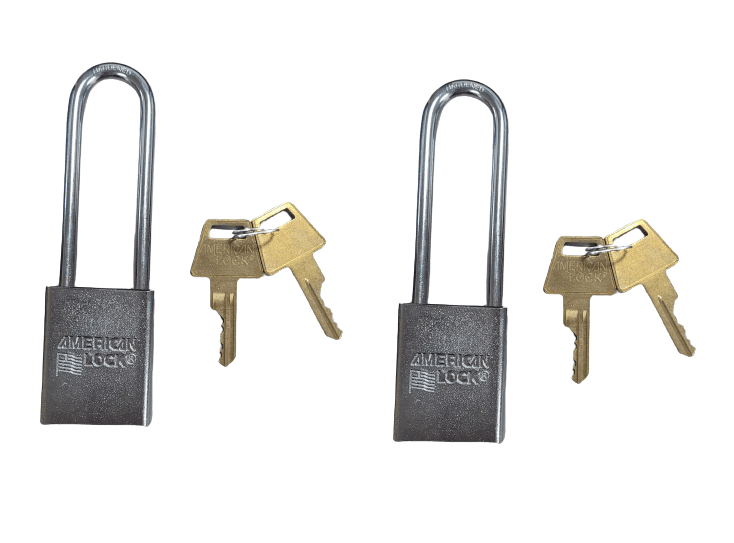 2-PACK American Lock Keyed Padlock 3/4 in Rectangle Silver A5102 KD ...