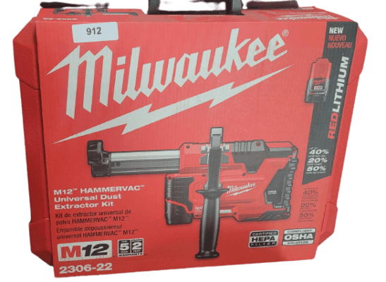 Milwaukee M12 Cordless HammerVac Universal Dust Extractor Kit - Garland ...