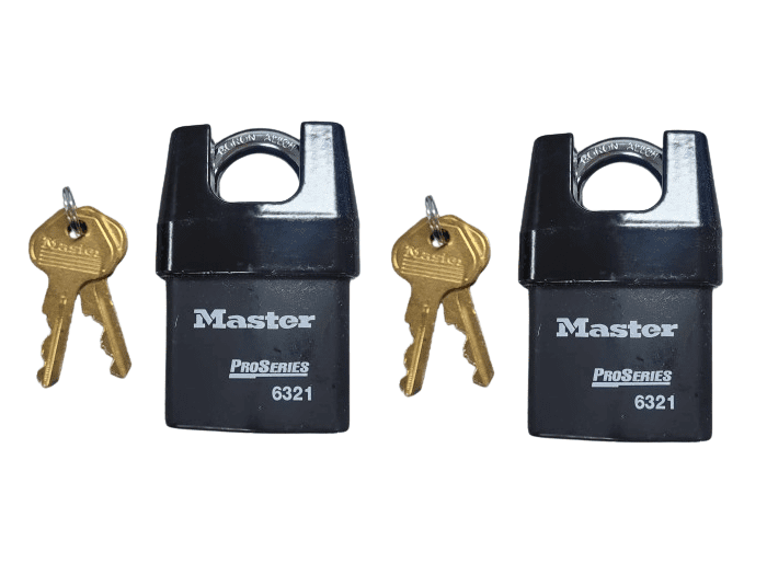 2-PACK Master Lock 6321KA, No. 6321 2-1/8" Wide Shrouded Steel Padlock ...