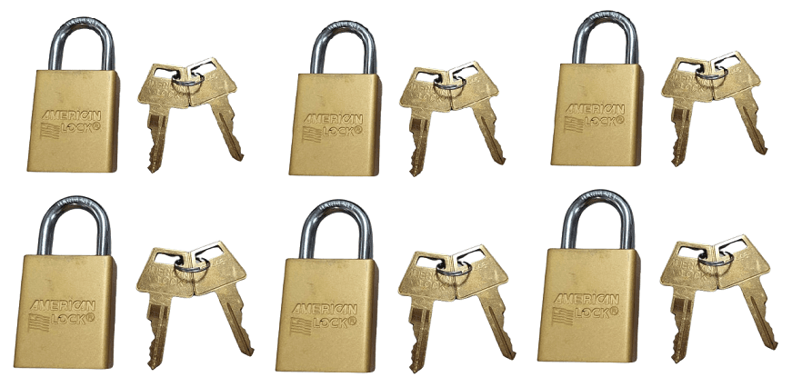 6-PACK American Lock Solid Aluminum Padlocks - A1105YLW [ Yellow ...
