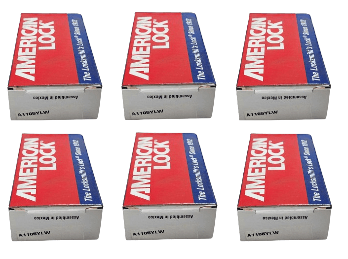 6-PACK American Lock Solid Aluminum Padlocks - A1105YLW [ Yellow ...