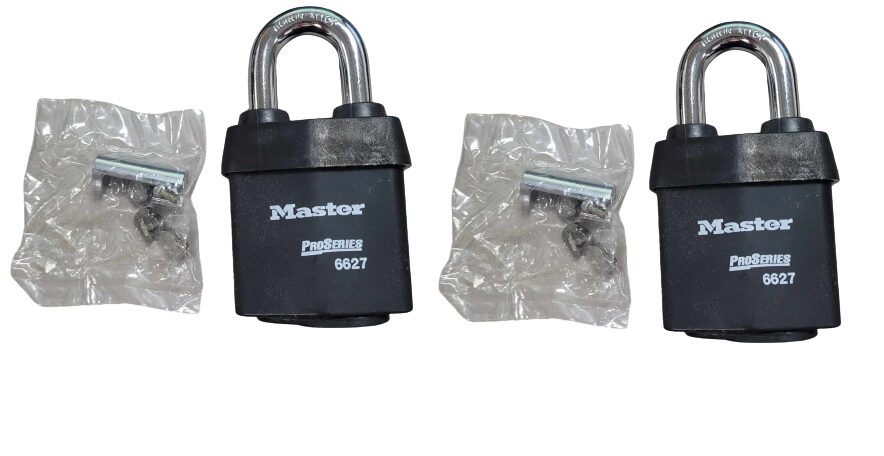 2-PACK Master Lock 2-5/8 In. Pro-Door Hardware Cyl Padlock Body Less ...
