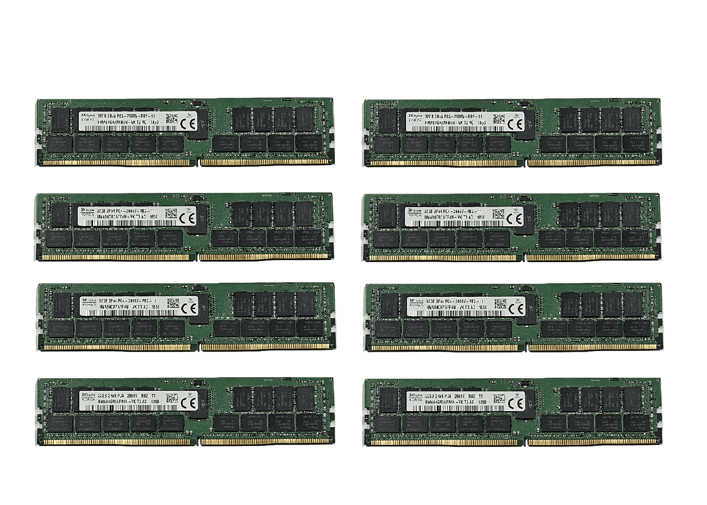 256GB 8x32GB 2Rx4 PC4-2666V HP DL360 DL380 DL580 G9/G10 ECC Server ...