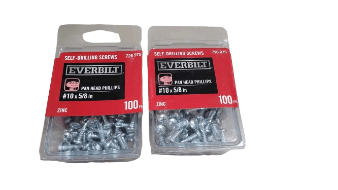 2-PACK Everbilt #10 x 5/8" Phillips Pan Head Sheet Metal Screw (100 ...
