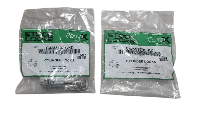 2-PACK CompX Chicago C425519RL-KD ACE II "T" HANDLE CYLINDER LOCK KD ...