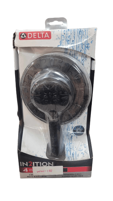 Delta IN2ITION 4-Spray Dual Shower Head in Matte Black 75491BL ...