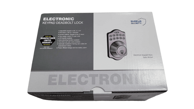Shield Security Electronic Keypad Deadbolt Lock (Satin Nickel ...