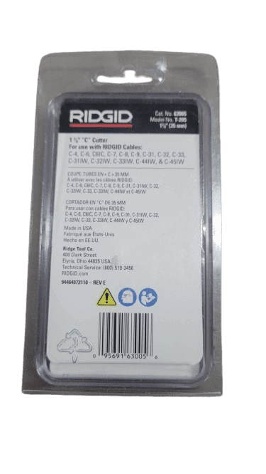 RIDGID T-205 1-3/8″ C-Cutter Drain Cleaning Cable Attachment – Garland ...