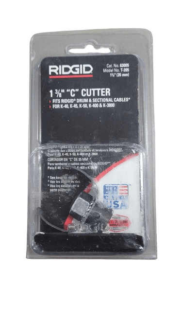 RIDGID T-205 1-3/8" C-Cutter Drain Cleaning Cable Attachment - Garland ...
