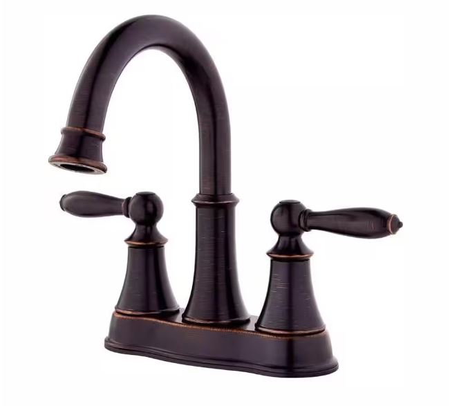 Pfister Courant 4 in. Centerset 2-Handle Bathroom Faucet in Tuscan ...