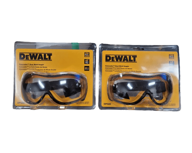 2-PACK DEWALT Safety Goggles Concealer with Clear Anti-Fog Lens DPG82 ...