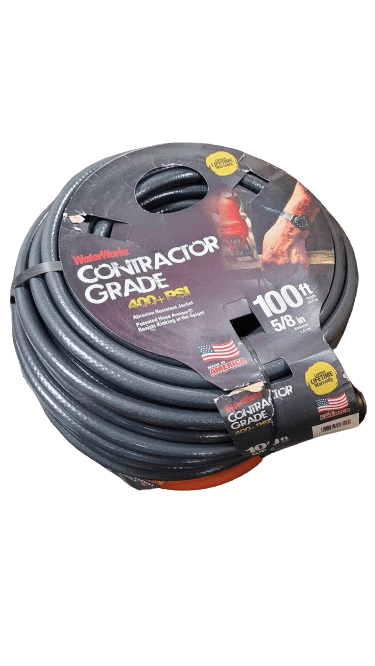 WATERWORKS 5/8 in. x 100 ft. Heavy Duty Contractor Water Hose - Garland ...
