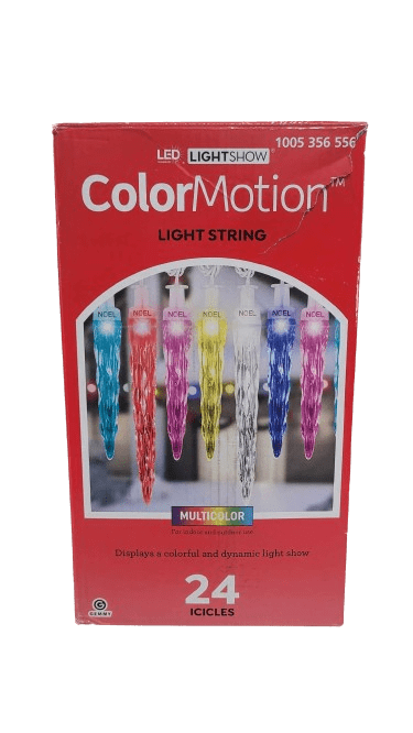 LightShow 24L Multi Colormotion Christmas LED Icicle Lights - Garland ...