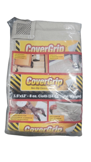 CoverGrip 3.5 ft. x 12 ft. Canvas Drop Cloth in Tans - Garland Home Center