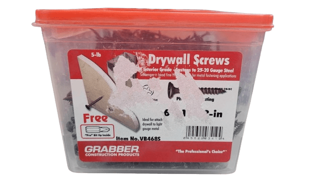 Grabber Screws #6 1-5/8" Phillips Bugle-Head Drywall Screws (5 lb.-Pack ...