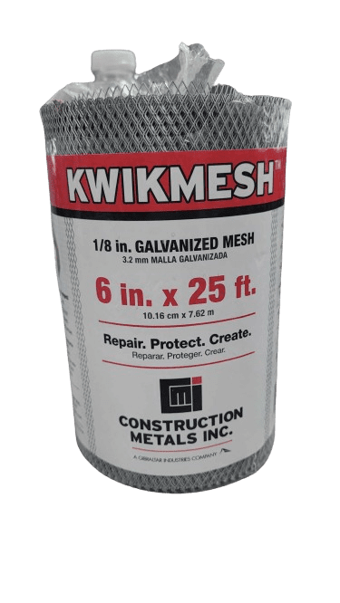 Gibraltar 6 in. x 25 ft. Kwikmesh Utility Screen Roll in Silver ...