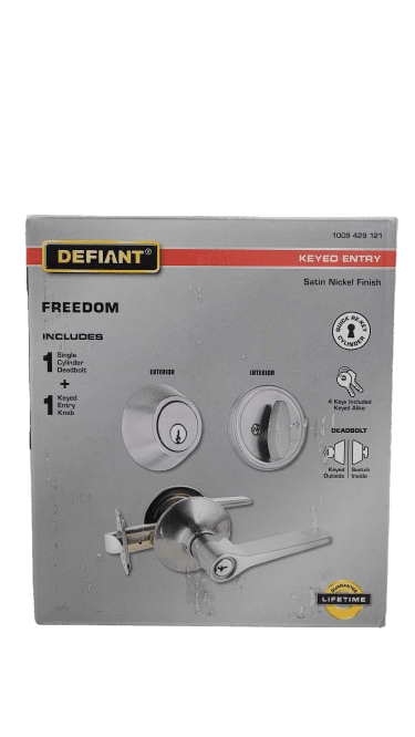 Defiant Satin Nickel Single Cylinder Freedom Combo Pack 32MEX2D1B ...
