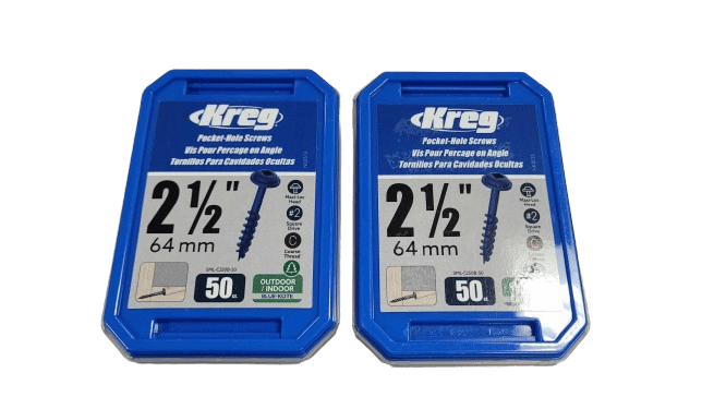 2-PACK Blue Ceramic Plated Steel Pocket Hole Screws (50-Pack) #8 x 2-1/ ...