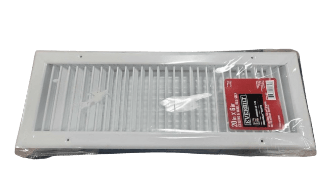 Everbilt 20 in. x 6 in. 1-Way Steel Adjustable Wall/Ceiling Register in ...